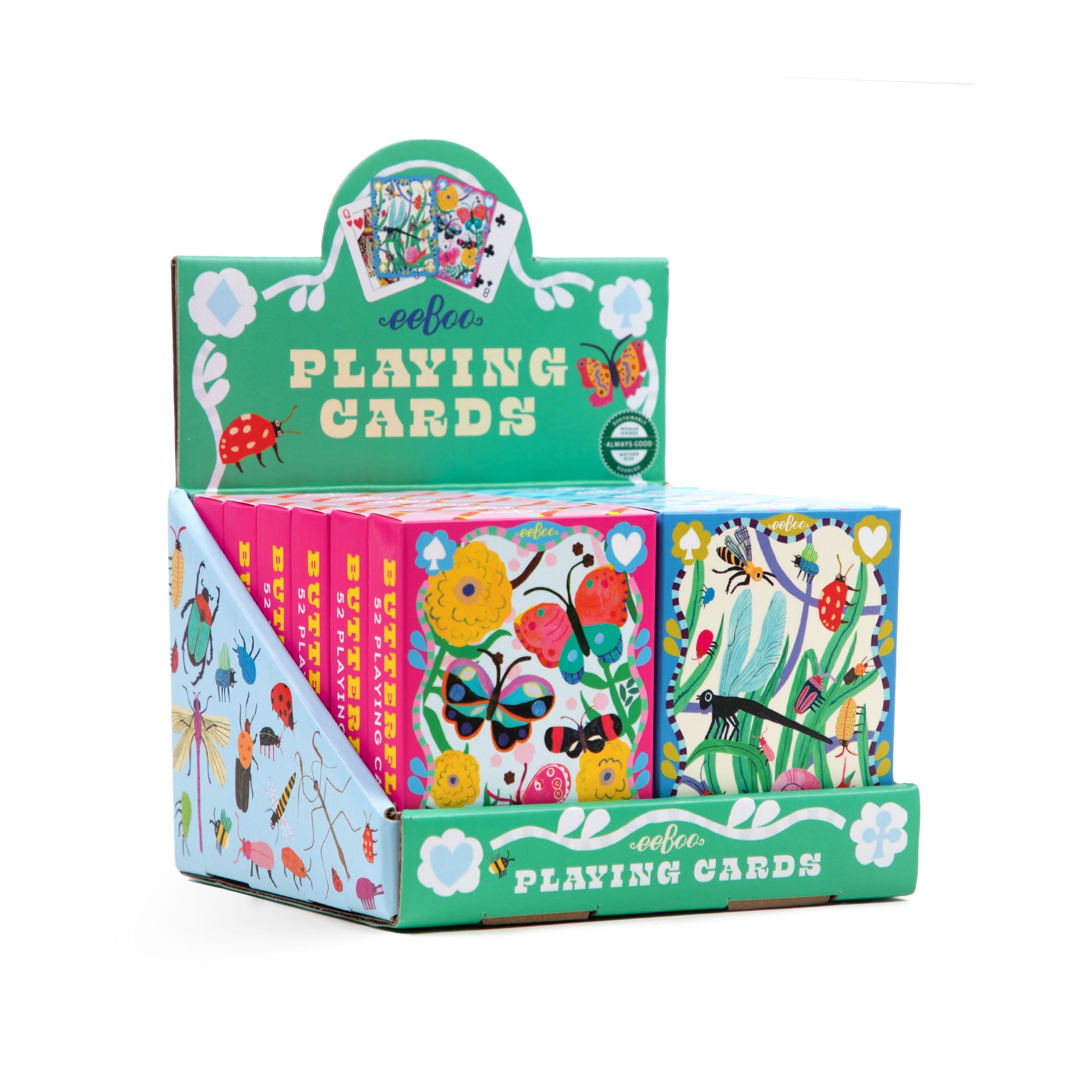Butterflies & Bugs Playing Cards Assortment (12) by eeBoo | Unique Fun ...